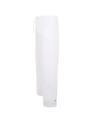 120% Lino Drawstring Trousers - White