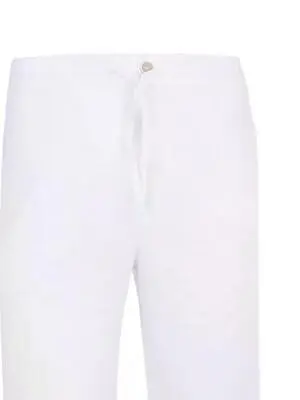120% Lino Drawstring Trousers - White