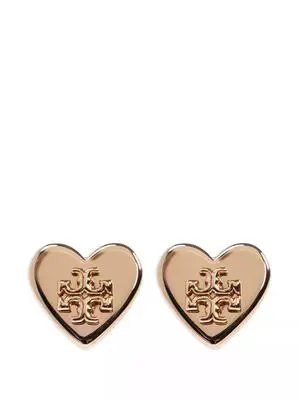 Tory Burch Forget Me Not Heart Motif Stud Earrings - Pink