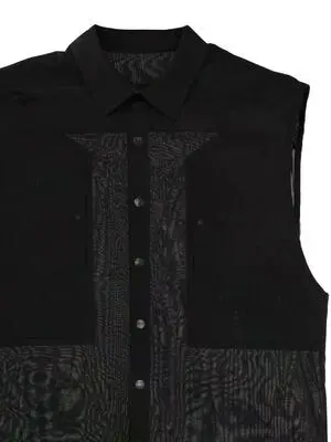 Rick Owens Sleeveless Shirt With Mesh Panels