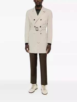 MONTECORE Double-breasted Trench Coat - Brown
