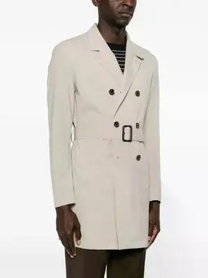 MONTECORE Double-breasted Trench Coat - Brown