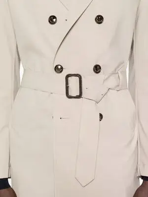 MONTECORE Double-breasted Trench Coat - Brown