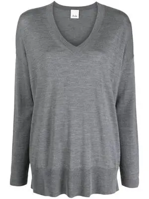ALLUDE Fine-knit V-neck Jumper