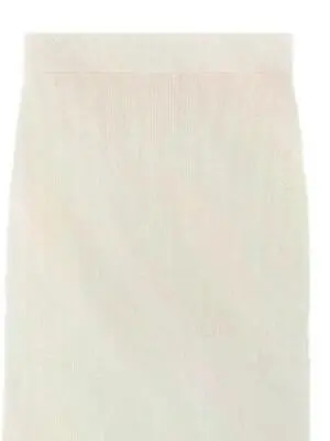 Eric Bompard Ribbed Knit Midi Skirt - Neutrals