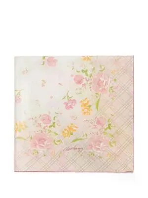 Burberry Garden Party Silk Scarf - Pink