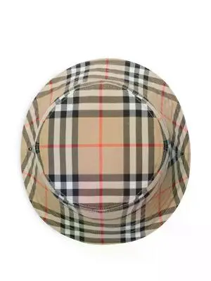 Burberry Check Bucket Hat - Neutrals