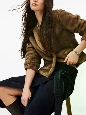 Ba&sh Tie-wrap Midi Skirt