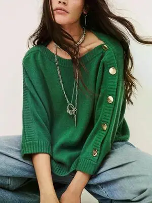 Ba&sh Buttoned-sleeve Jumper