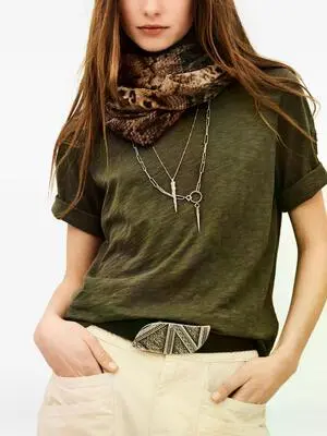 Ba&sh Vina Emblem-detail Crew-neck T-shirt