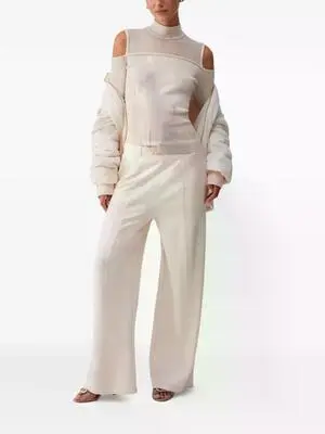 Liu Jo Cold-shoulder Ribbed Knit Sweater