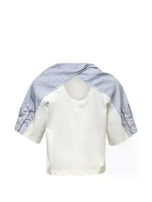 RE CODE Twisted Striped-back T-shirt