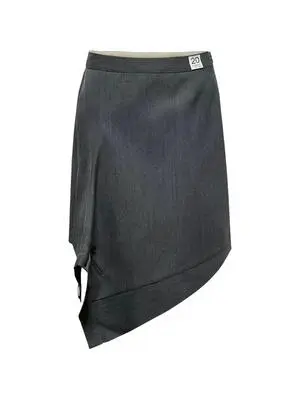 RE CODE Asymmetrical Draped Mini Skirt