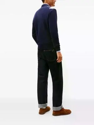 Tommy Hilfiger Argyle Pattern Long Sleeve Polo Shirt