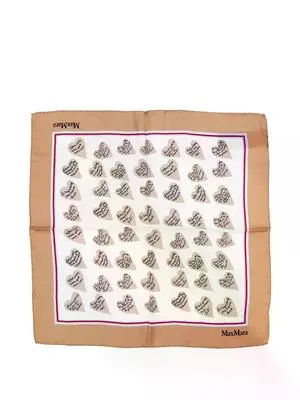 Max Mara Heart-motif Scarf - Neutrals