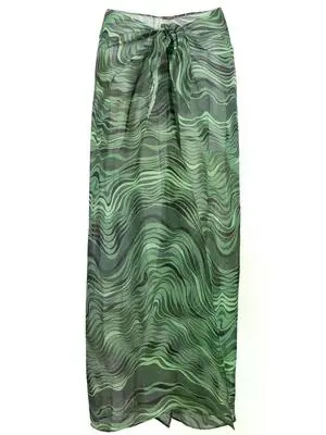 Cult Gaia Nila Cover-up Skirt - Green