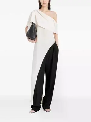 Proenza Schouler One-shoulder Draped Twill Top - Neutrals