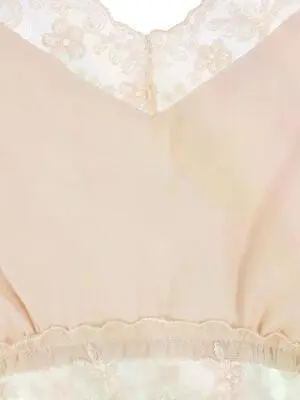 Simone Rocha Lace-trimmed V-neck Top
