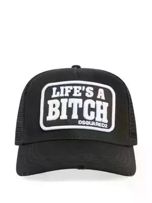 Dsquared2 Slogan-embroidered Baseball Cap - Black