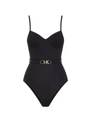 Michael Kors Logo One-piece Swimsuit - Black