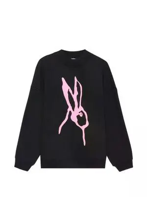 MSGM Sketched Bunny Print Sweatshirt - Black