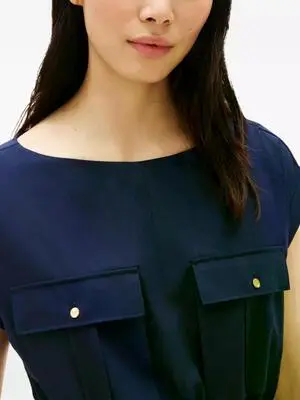 Tommy Hilfiger Patch-pocket Belted Midi Dress