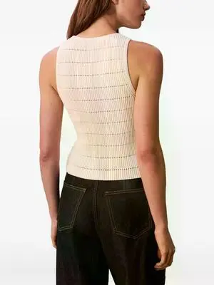 Calvin Klein Knit Sleeveless Vest - Neutrals