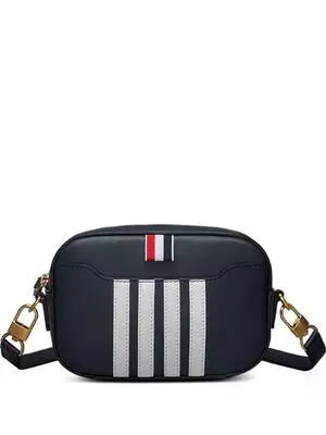 Thom Browne 4-bar Stripes Rectangular Leather Bag - Blue