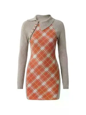 ISA BOULDER Argyle-patterned Dress
