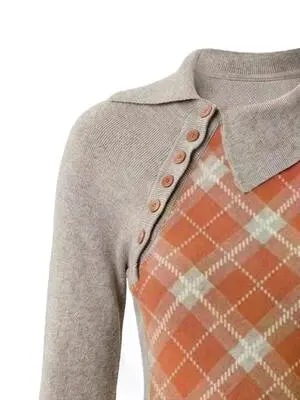 ISA BOULDER Argyle-patterned Dress