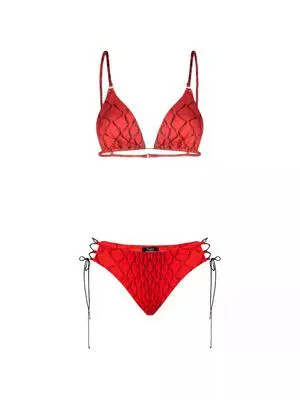 NOIRE SWIMWEAR Snake Tie-side Bikini - Red