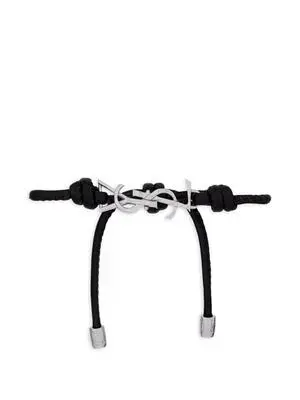 Saint Laurent Cassandre-plaque Bracelet - Silver