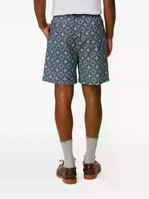LES DEUX Harry Arabesque Drawstring Shorts - Blue