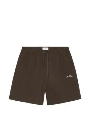 LES DEUX Stan Seersucker Swim Shorts - Brown