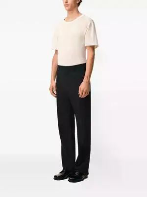AMI Paris Wool Gabardine Straight Leg Trousers
