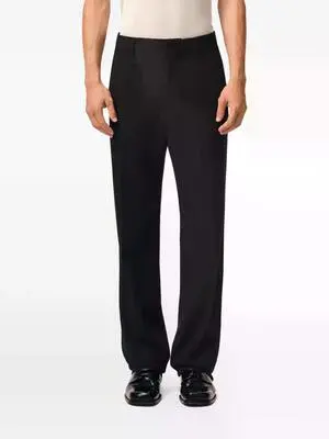AMI Paris Wool Gabardine Straight Leg Trousers