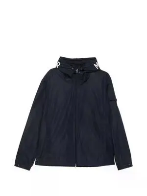 Moncler Logo Embellished Hooded Coat