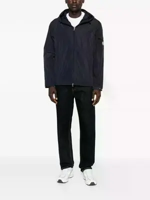 Moncler Logo Embellished Hooded Coat