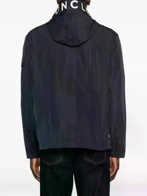 Moncler Logo Embellished Hooded Coat