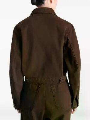 LEMAIRE Twill Cropped Blouson - Brown