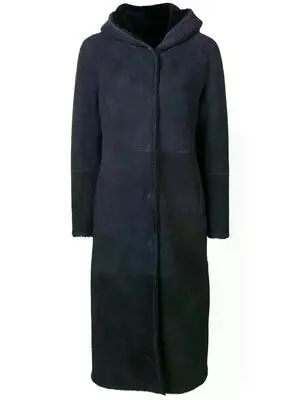 LISKA Hooded Shearling Coat
