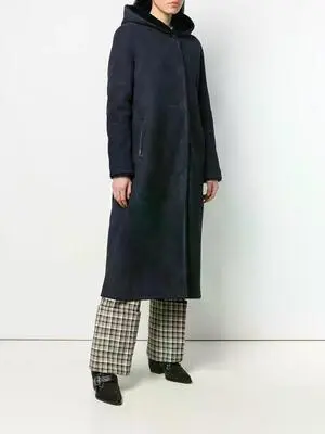 LISKA Hooded Shearling Coat
