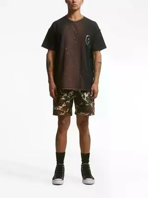 PURPLE BRAND Logo Print Camouflage Shorts