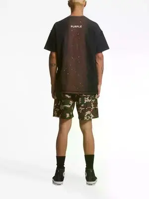PURPLE BRAND Logo Print Camouflage Shorts