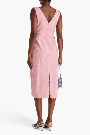 Erdem Embroidered Woven Midi Dress