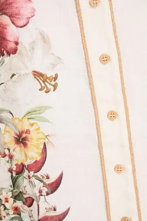 Zimmermann Floral-print Linen Shirt