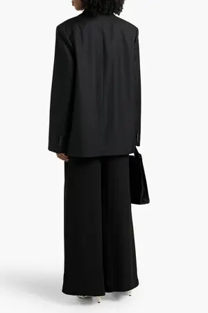 Loulou De Saison Arlo Double-breasted Wool-twill Blazer - Black