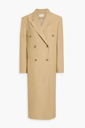 Loulou De Saison Temo Doublebreasted Shantung Coat - Sand