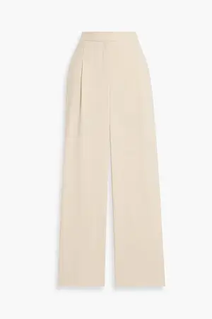 Loulou De Saison Osilo Straight-leg Wool-blend Twill Pants - Beige