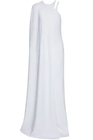 Stella McCartney One-shoulder Layered Crepe Gown